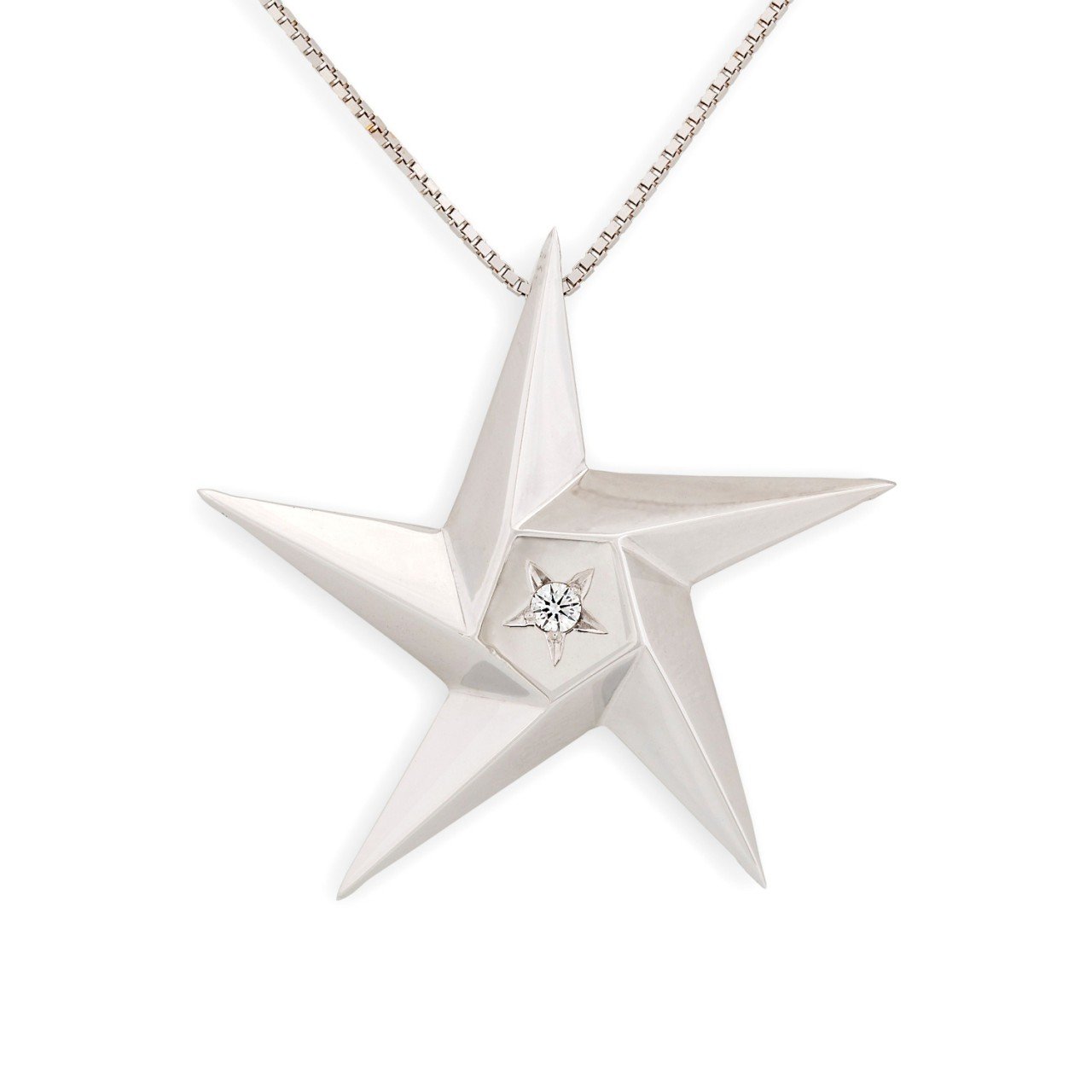 Customisable Gemstone Gold Star Pendant - Dalia Daou Jewellery London