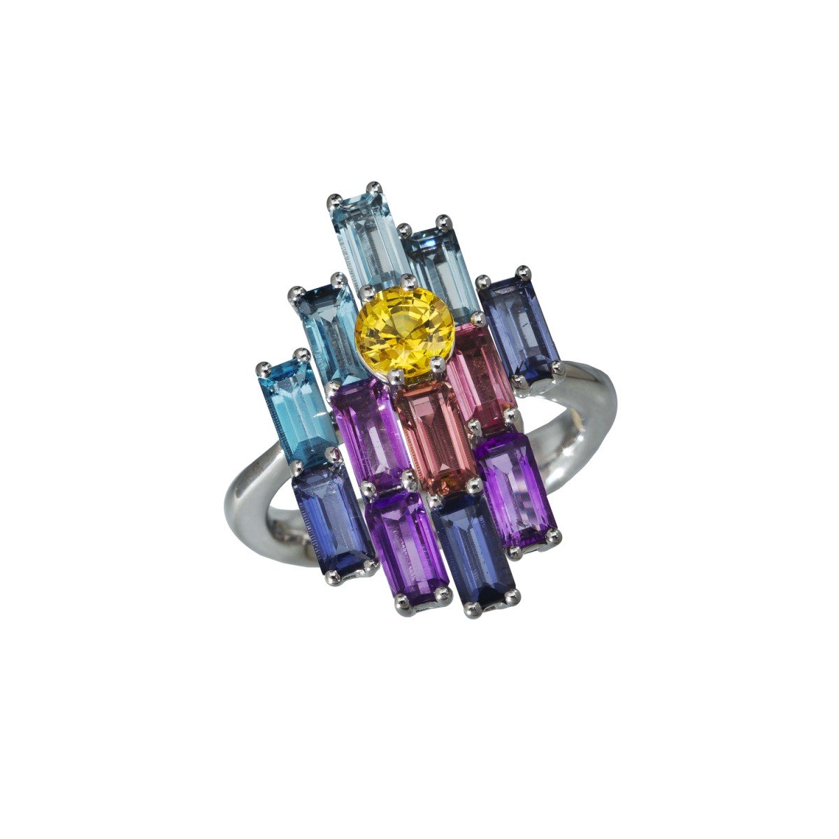Sunset Sunrise Bright Ring - Dalia Daou Jewellery London